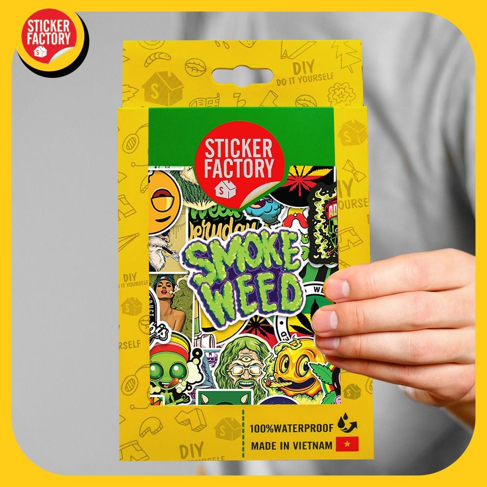 Set 100 sticker hình dán - Weed – Sticker Factory