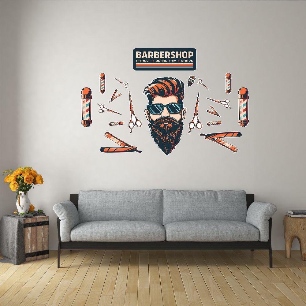 BARBER 02 - Decoration Sticker – Sticker Factory