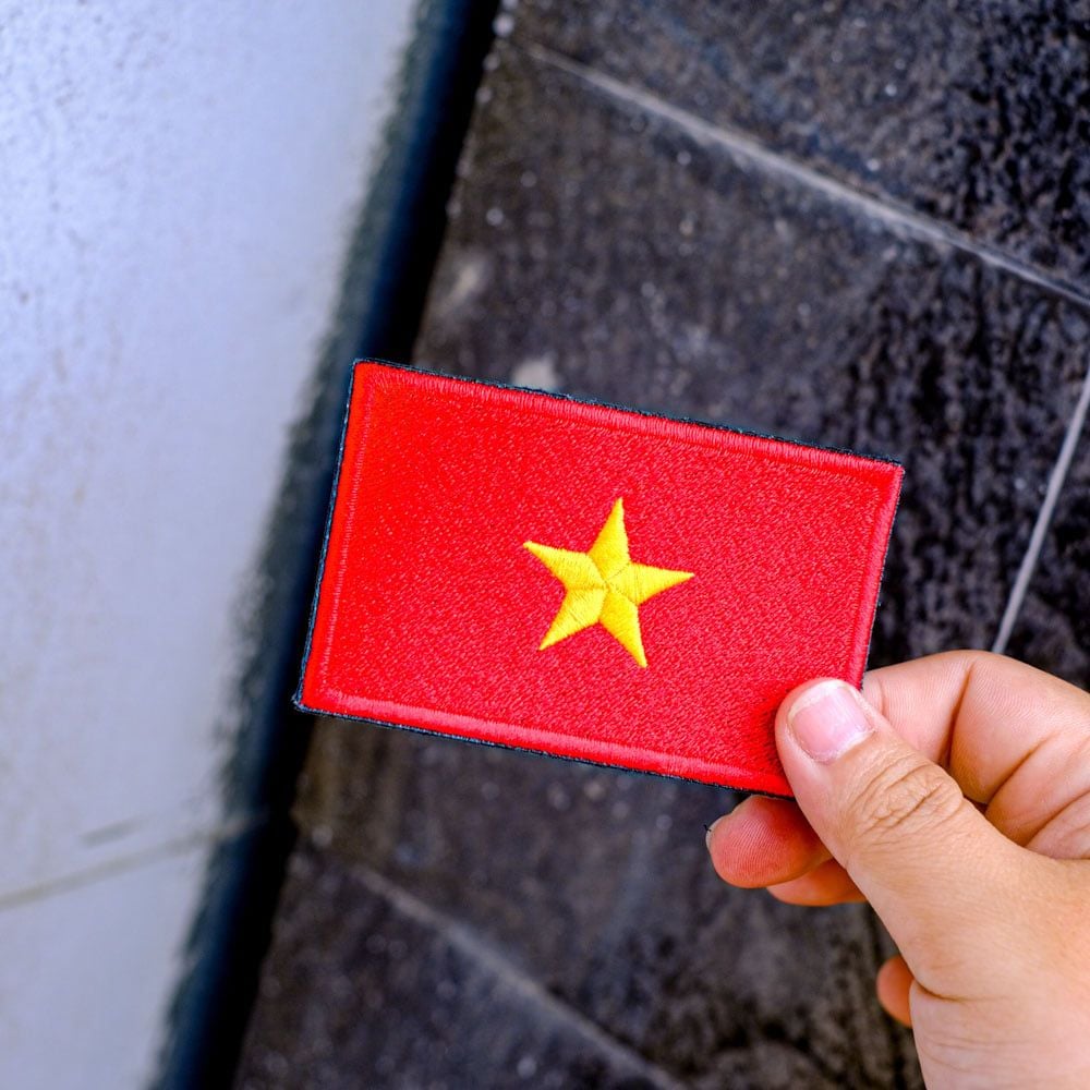 PATCH003 VIETNAM FLAG - Patch vải thêu ủi chuyển nhiệt – Sticker Factory