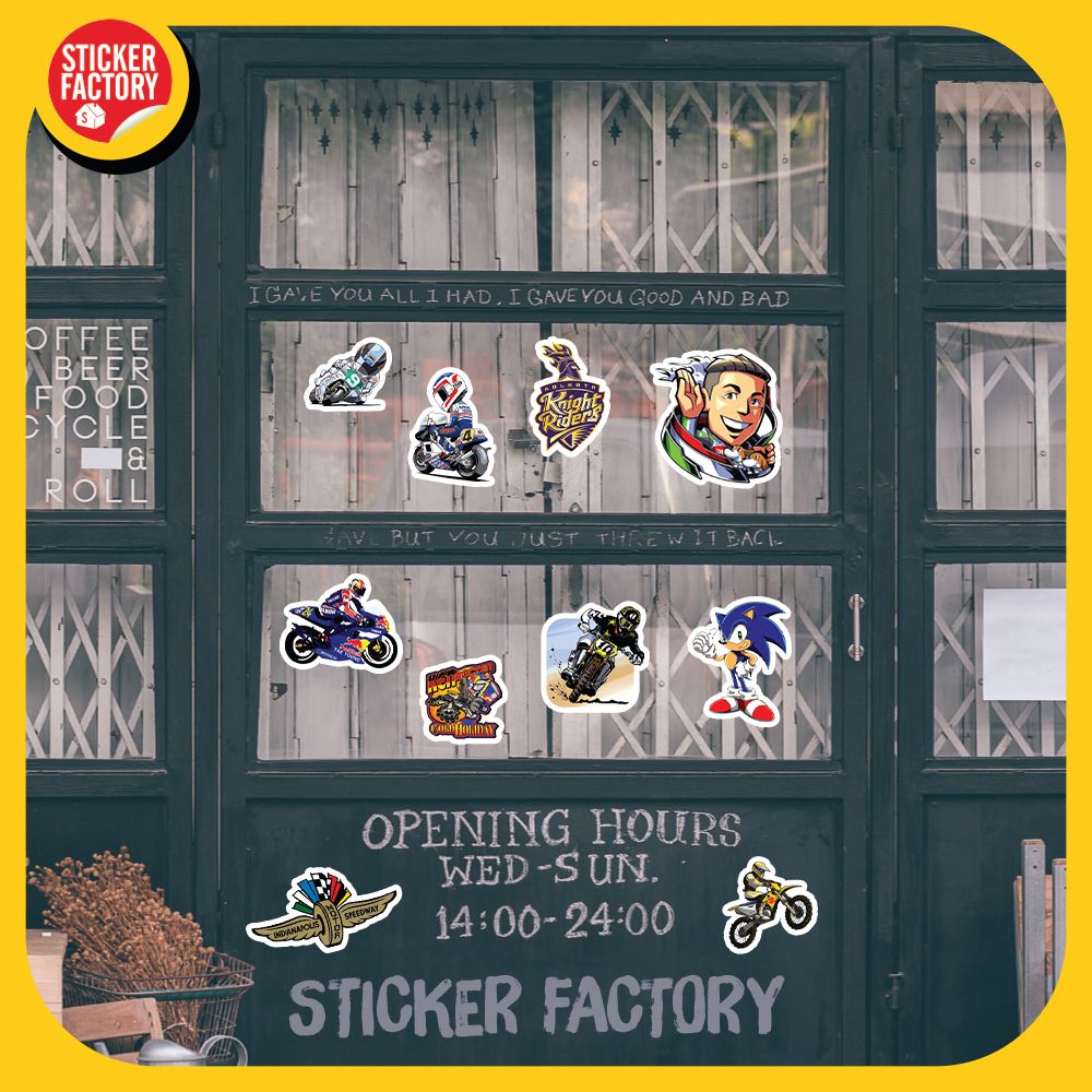Set 100 Sticker hình dán - Motorcycle – Sticker Factory