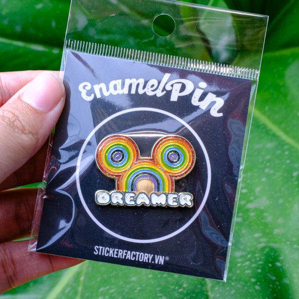 EPIN018 Dreamer Glitter - Enamel Pin - Huy hiệu kim loại – Sticker Factory