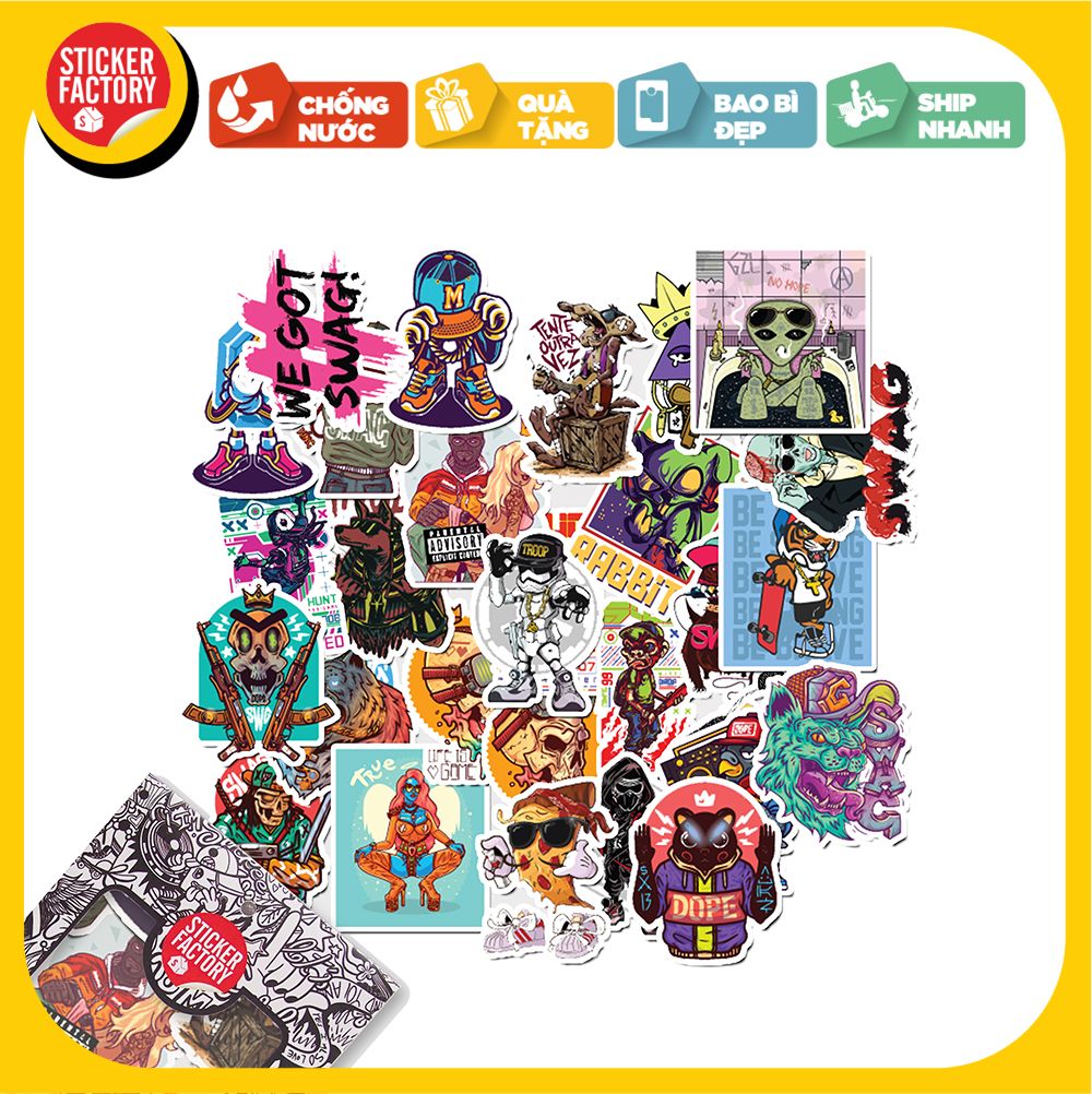 Swag - Set 30 sticker hình dán – Sticker Factory