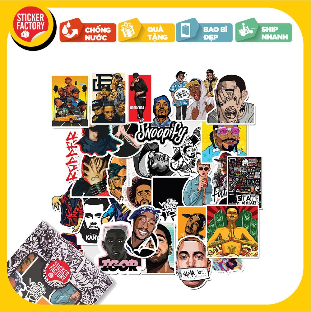 Rapper - Set 30 sticker hình dán – Sticker Factory