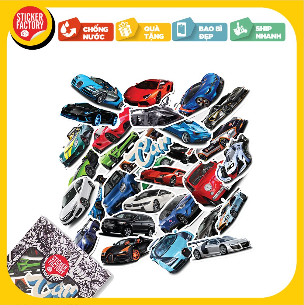 Car - Set 30 sticker hình dán – Sticker Factory