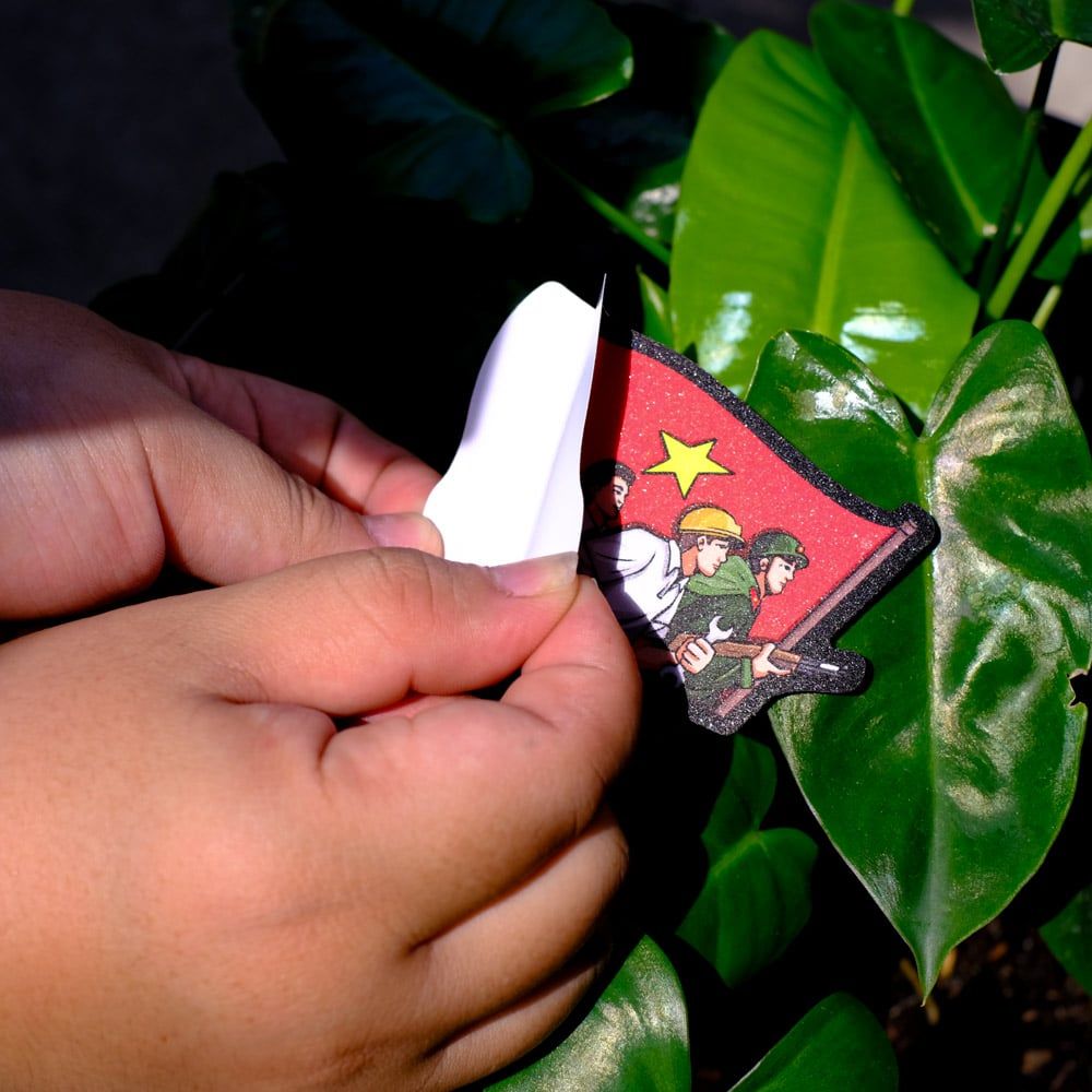 GLIT002 Vietnam Liberation Day 30/04 - Set 4 Glitter sticker - Hình d ...