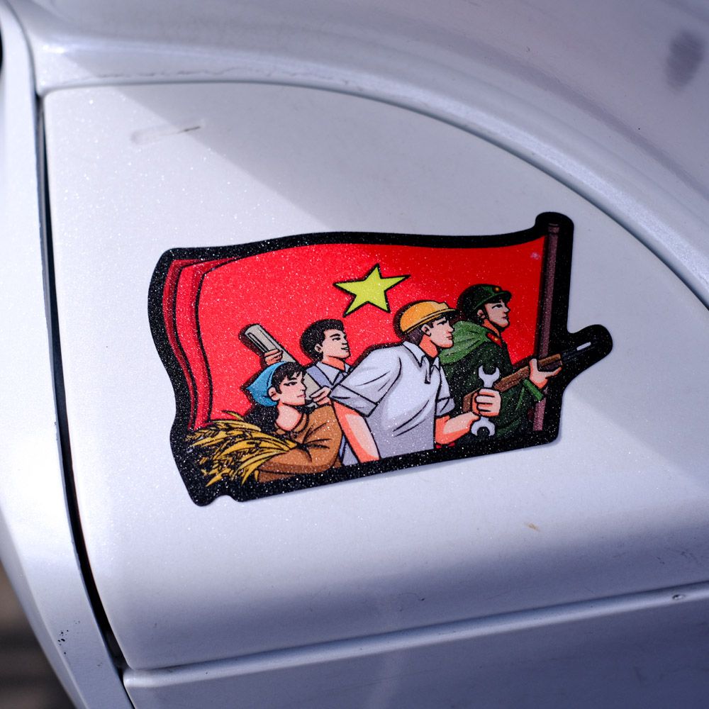 GLIT002 Vietnam Liberation Day 30/04 - Set 4 Glitter sticker - Hình d ...
