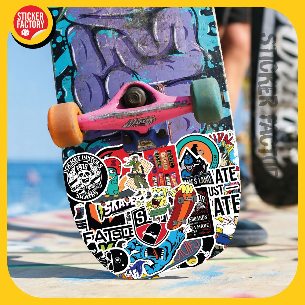 Set 100 Sticker hình dán - Skate Board – Sticker Factory