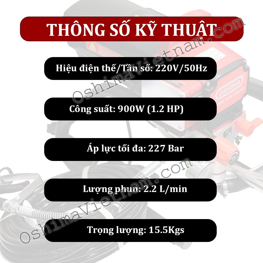 Máy phun sơn Oshima MPS-900 – OshimaVietnam.com