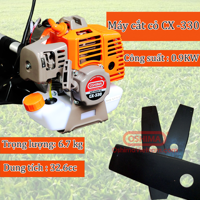 Máy cắt cỏ OSHIMA CX33 - L , màu Cam Xám – OshimaVietnam.com