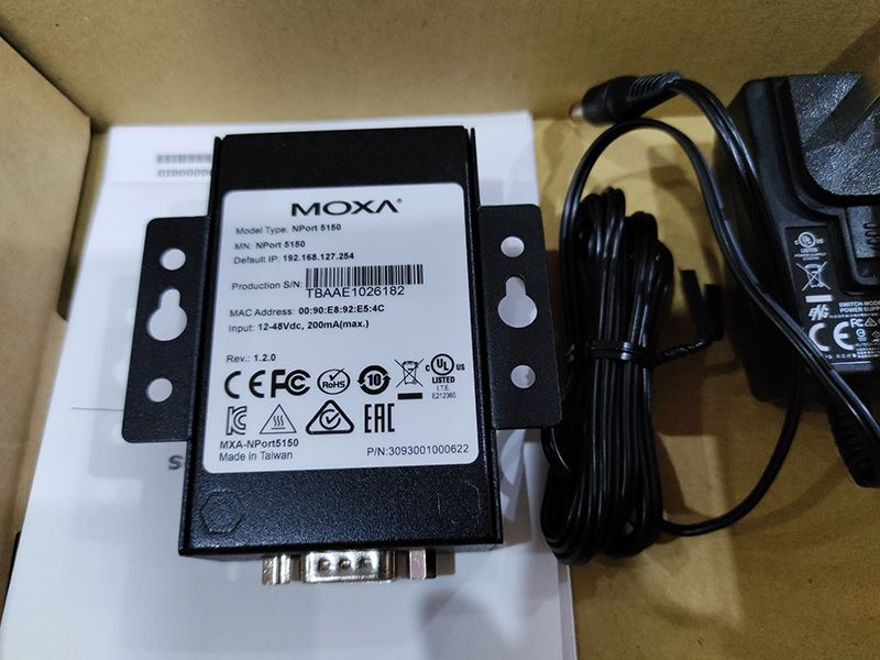 RS232/RS422/RS485 to ethernet TCP/IP Moxa Nport 5150