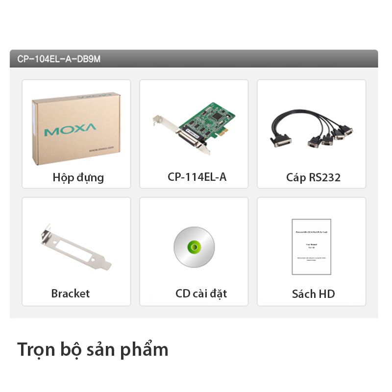 Card Moxa CP-104EL-A 4 Port RS232 PCI Express board | PCIe to 4 RS232