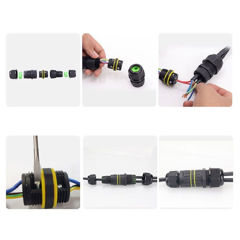 Đầu cút nối điện chia 2 dây chống nước IP68 2 lõi chính hãng E-Weichat