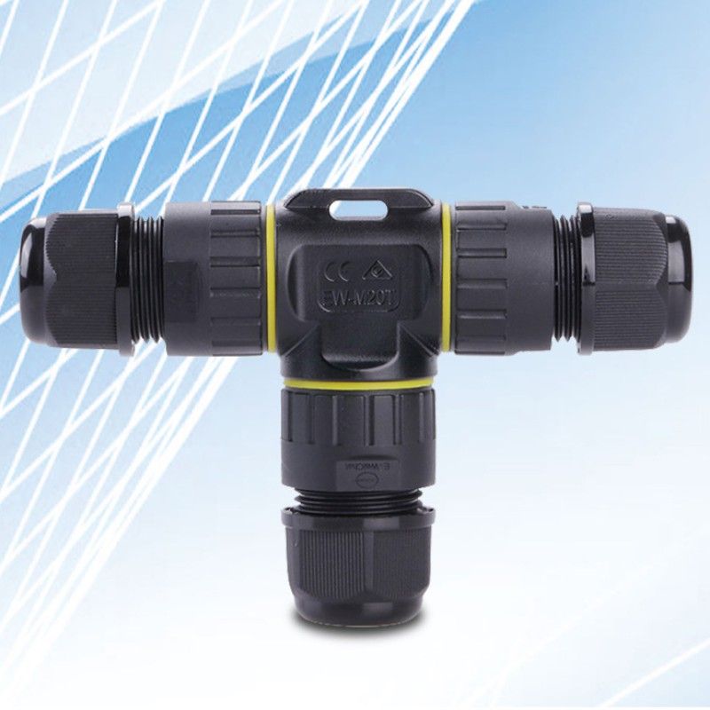 Đầu nối dây điện chống nước chữ T chuẩn IP68 E-Weichat EW-M20T