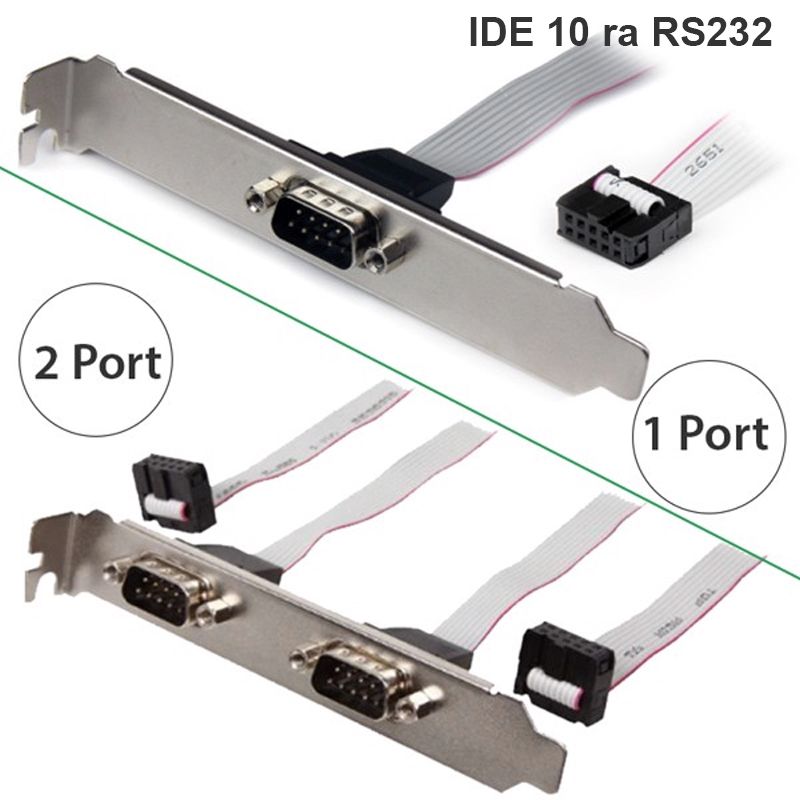Cáp IDE-10 to RS232 1Port- 0.3m