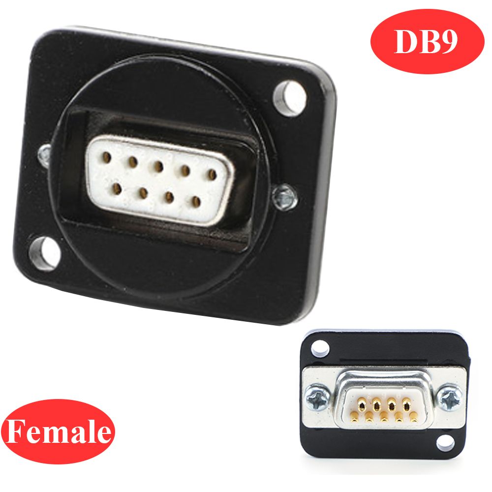 Đầu hàn jack cắm DB9 Female cho bảng điều khiển âm tường âm sàn Coraon