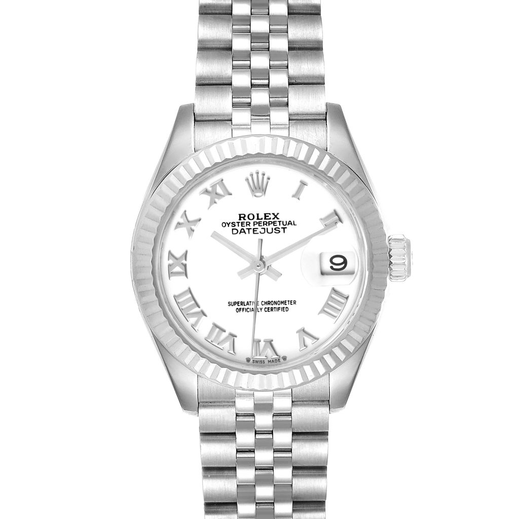 Rolex Steel & White Gold Lady Datejust White Roman Dial Jubilee 279174 ...