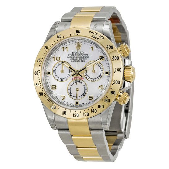 Rolex Yellow Rolesor Daytona White Mother-Of-Pearl Arabic 116503 40mm ...