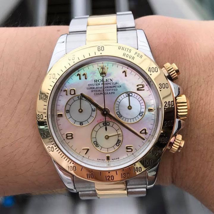 Rolex Yellow Rolesor Daytona White Mother-Of-Pearl Arabic 116503 40mm ...