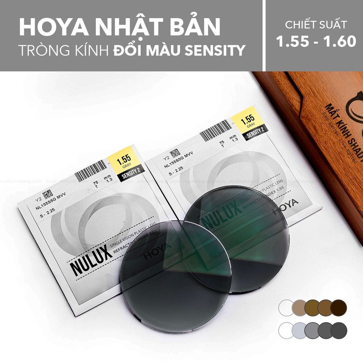 Tròng Kính Đổi Màu Hoya Sensity
