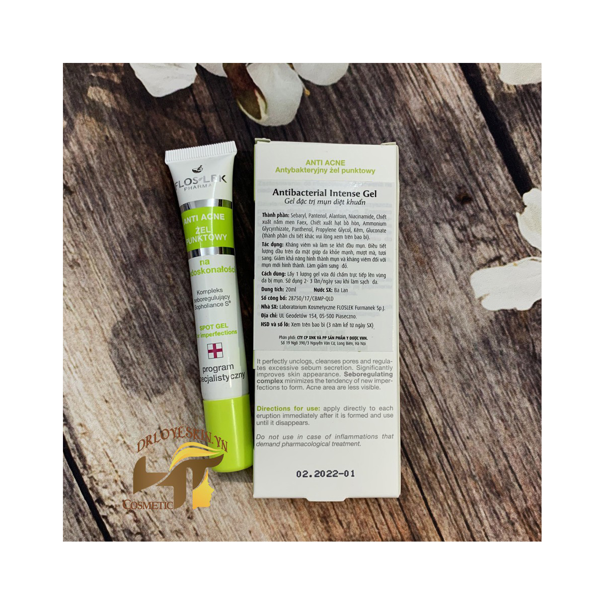 Gel Giảm Mụn And Diệt Khuẩn Floslek Anti Acne Antibacterial Intense Gel