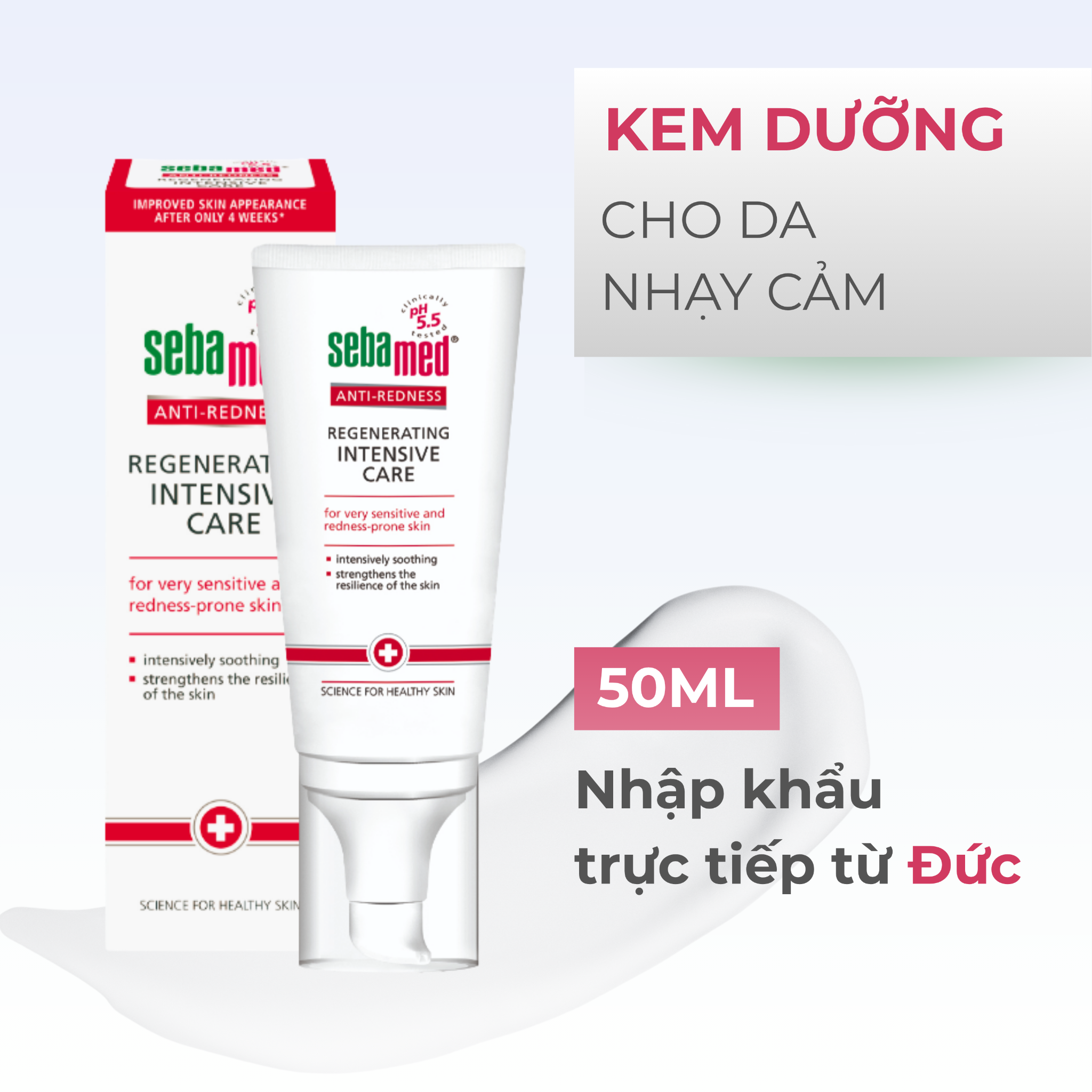 Kem dưỡng dành cho da nhạy cảm Sebamed Anti-Redness 50ml