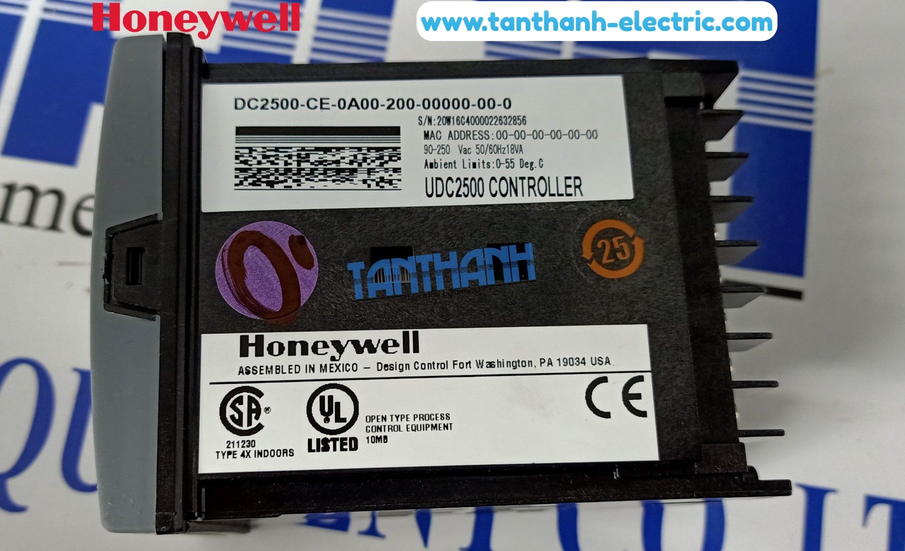 Honeywell DC2500-CE-0A00-200-00000-00-0 UDC2500 1/4 DIN controller ...