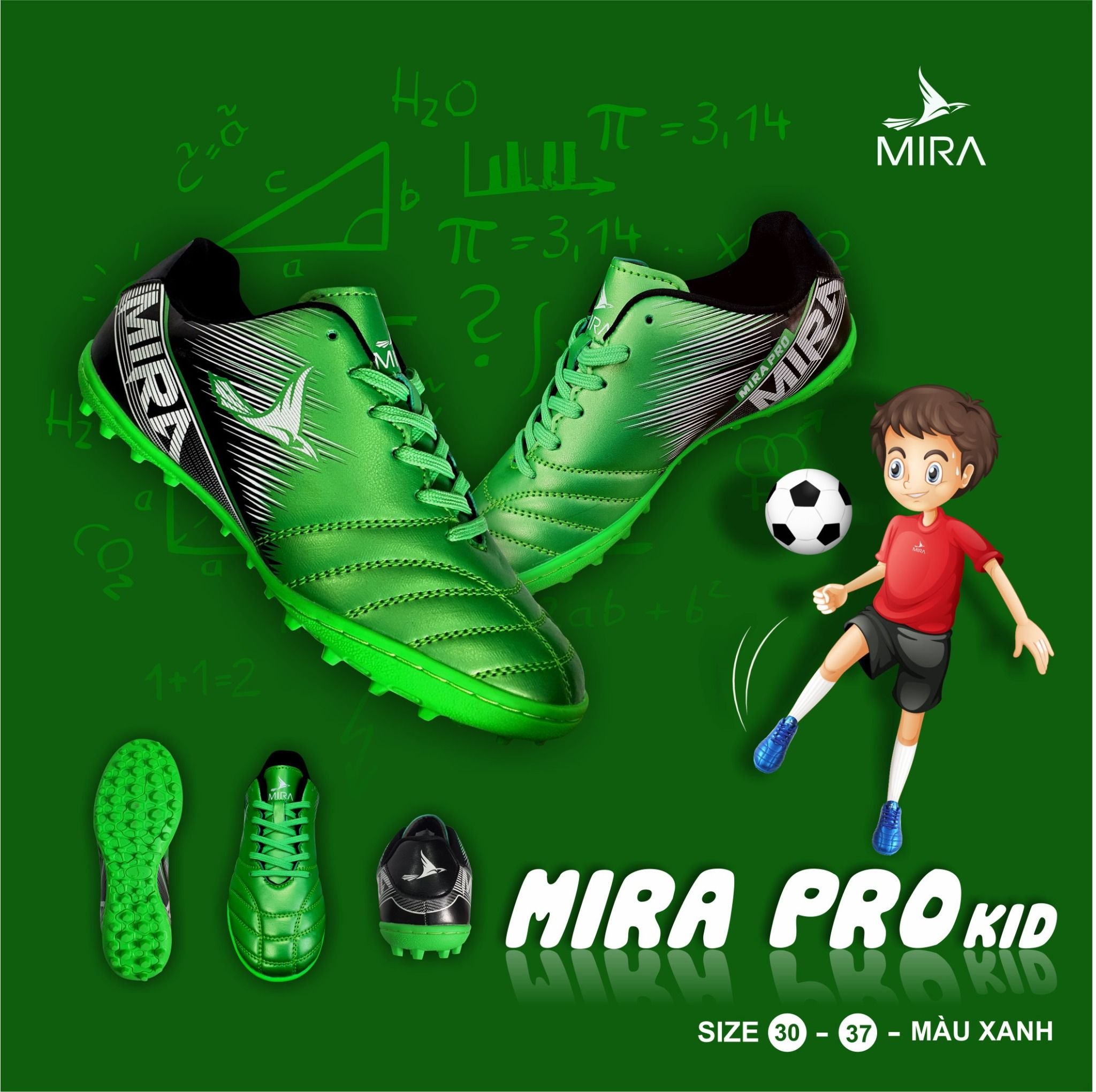 GIÀY BÓNG ĐÁ TRẺ EM MIRA PRO (CÓ 5 MÀU) – THỂ THAO PHƯỢNG SPORT