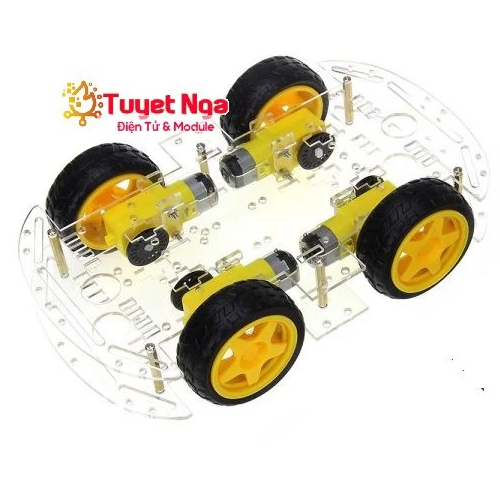 Khung Xe 2 Tầng 4 Bánh Robot 4WD – ĐIỆN TỬ TUYẾT NGA