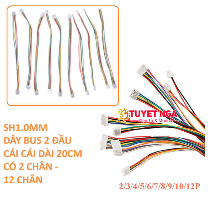 SH1.0mm Dây Bus 4 Pin Dài 20cm (2 đầu) – ĐIỆN TỬ TUYẾT NGA
