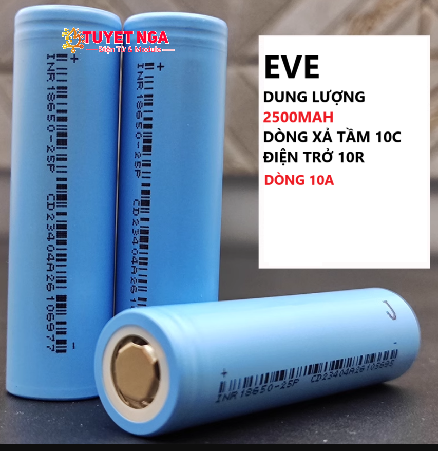 Pin 18650 2500mAh 10C – ĐIỆN TỬ TUYẾT NGA