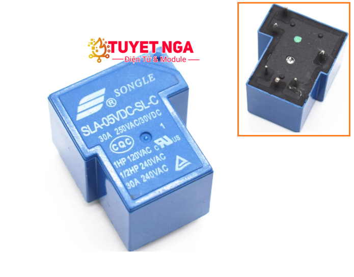 SLA-05VDC-SL-A Relay 5V 30A 6 Chân – ĐIỆN TỬ TUYẾT NGA