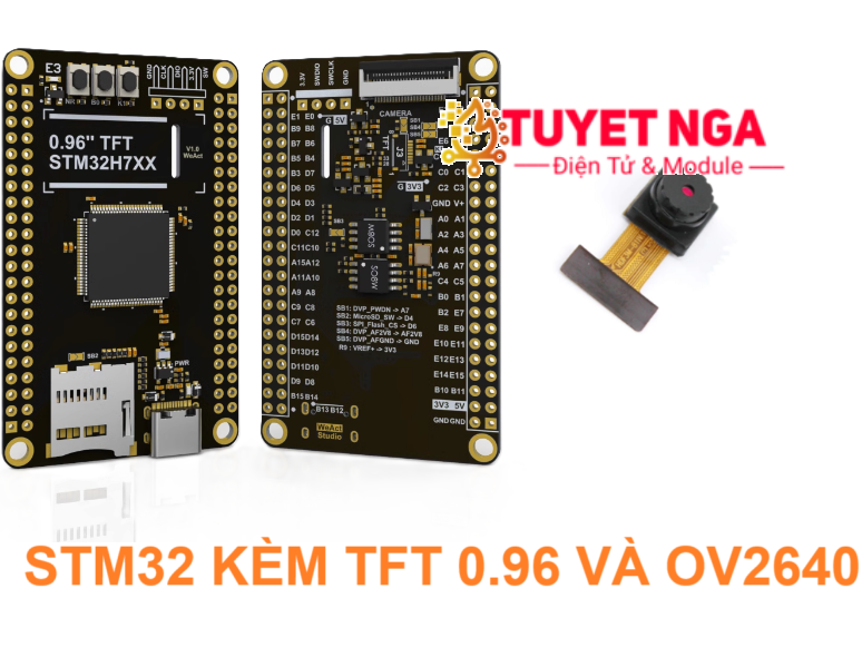 WEACT STM32H7 Kit Phát Triển STM32H750VBT6 TFT 0.96 inch Camera OV2640 ...