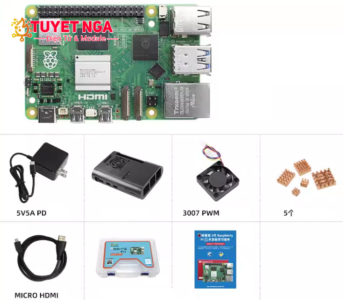 Combo Raspberry Pi 5 Ram 4G V2 – ĐIỆN TỬ TUYẾT NGA