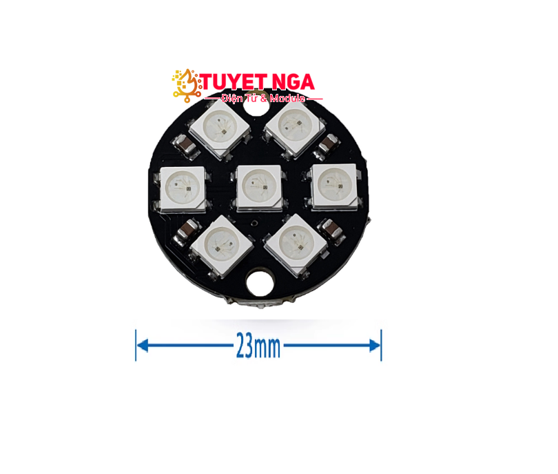 WS2812 NEOPixel Mạch Hiển Thị Led 5050 RGB 7 Led 5V – ĐIỆN TỬ TUYẾT NGA