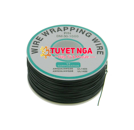 Cuộn Dây Điện Hàn Mạch Cắm Board 30AWG Màu Đen – ĐIỆN TỬ TUYẾT NGA
