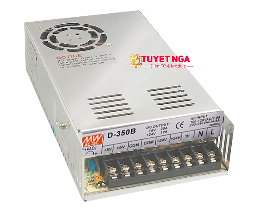 D-350B Nguồn Tổ Ong Điện Áp Kép 5V 20A 24V 18A 350W – ĐIỆN TỬ TUYẾT NGA