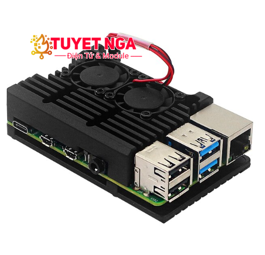 Hộp Nhôm Raspberry Pi 4 Kèm 2 Quạt – ĐIỆN TỬ TUYẾT NGA