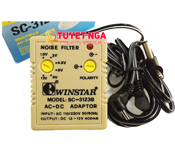 WINSTAR Adapter Đa Năng 1.5 - 12V 400mA SC-3123B – ĐIỆN TỬ TUYẾT NGA