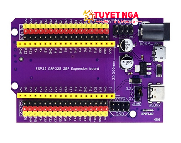 Đế Ra Chân Mở Rộng ESP32 ( dùng cho ESP 38pin) V2 – ĐIỆN TỬ TUYẾT NGA