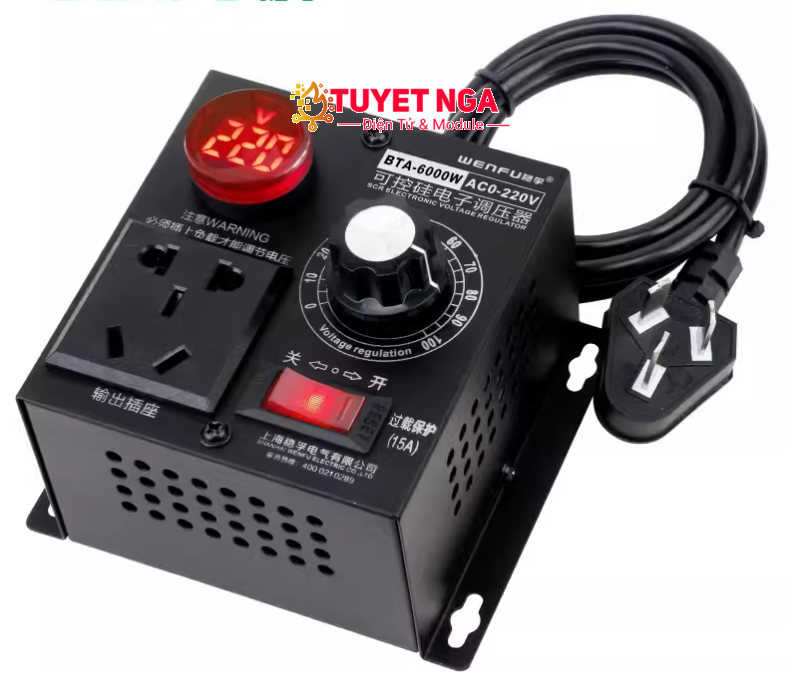 Dimmer 6000W Điều Chỉnh Điện Áp BTA-6000W 220V – ĐIỆN TỬ TUYẾT NGA