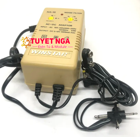 WINSTAR Adapter Đa Năng 3- 12V 1000mA NA-10 – ĐIỆN TỬ TUYẾT NGA