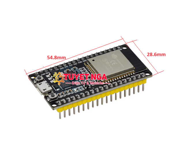 Kit RF Thu Phát Wifi Ble NodeMCU Lua ESP32 38 chân (nhỏ) – ĐIỆN TỬ TUYẾT NGA