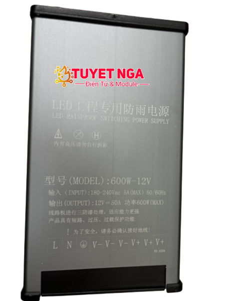 Nguồn Tổ Ong Ngoài Trời 12V 50A 600W Chống Nước – ĐIỆN TỬ TUYẾT NGA