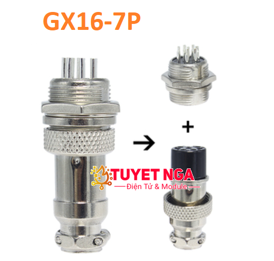 GX16-7P Jack Sắt Nối 7 (đực cái) – ĐIỆN TỬ TUYẾT NGA