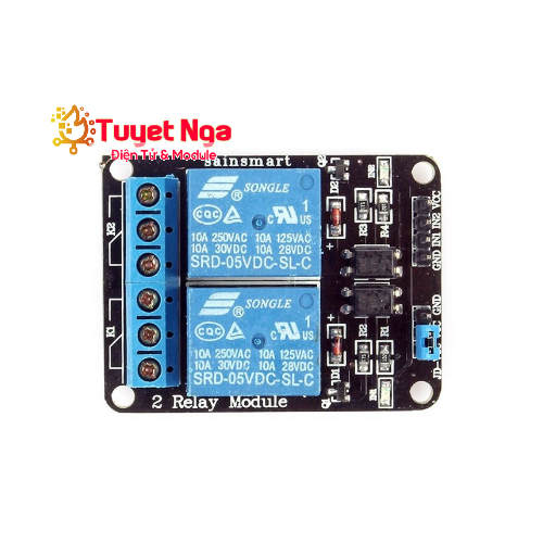 Module 2 Relay Kích Mức Thấp 5V – ĐIỆN TỬ TUYẾT NGA