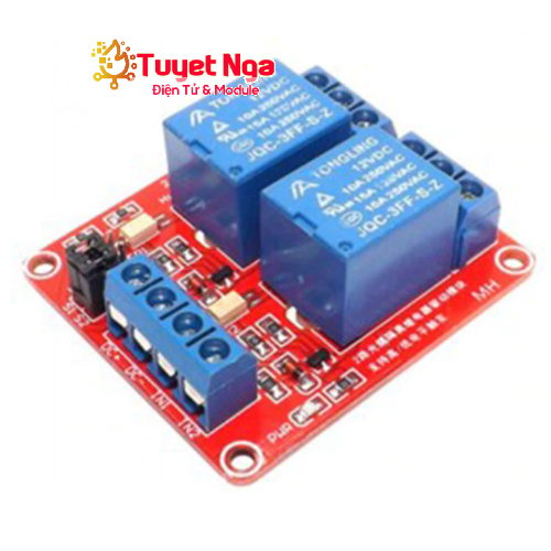 Module 2 Relay Kích Mức Cao Thấp 12V – ĐIỆN TỬ TUYẾT NGA