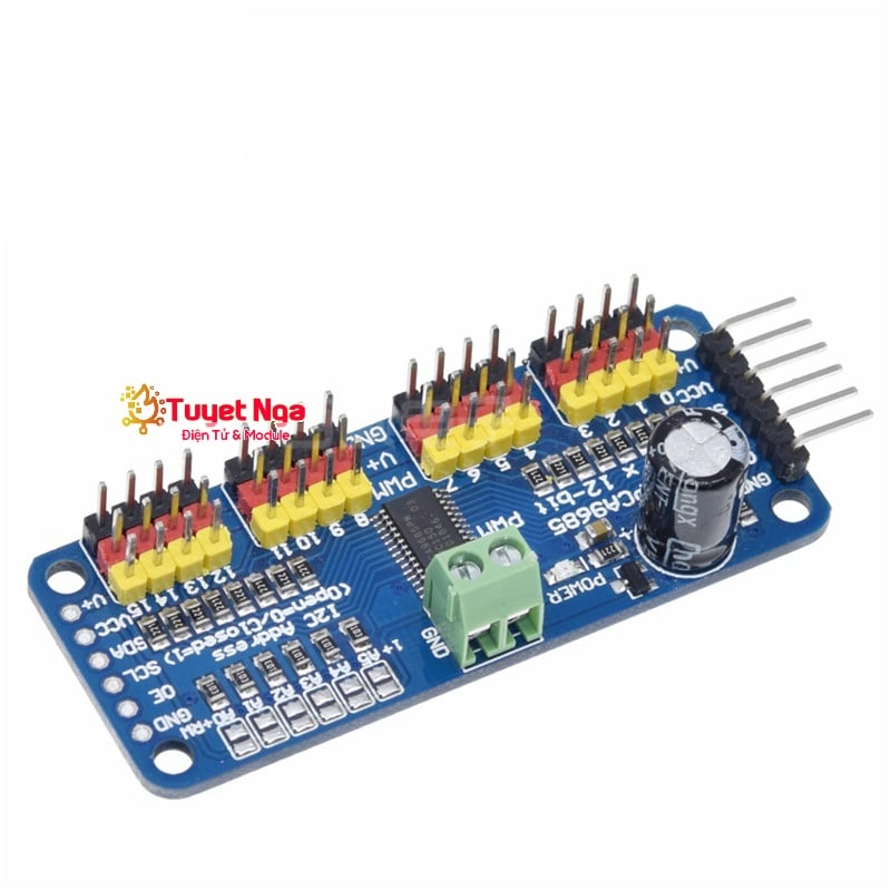 Điều Khiển PWM 16 Kênh I2C PCA9685 – ĐIỆN TỬ TUYẾT NGA