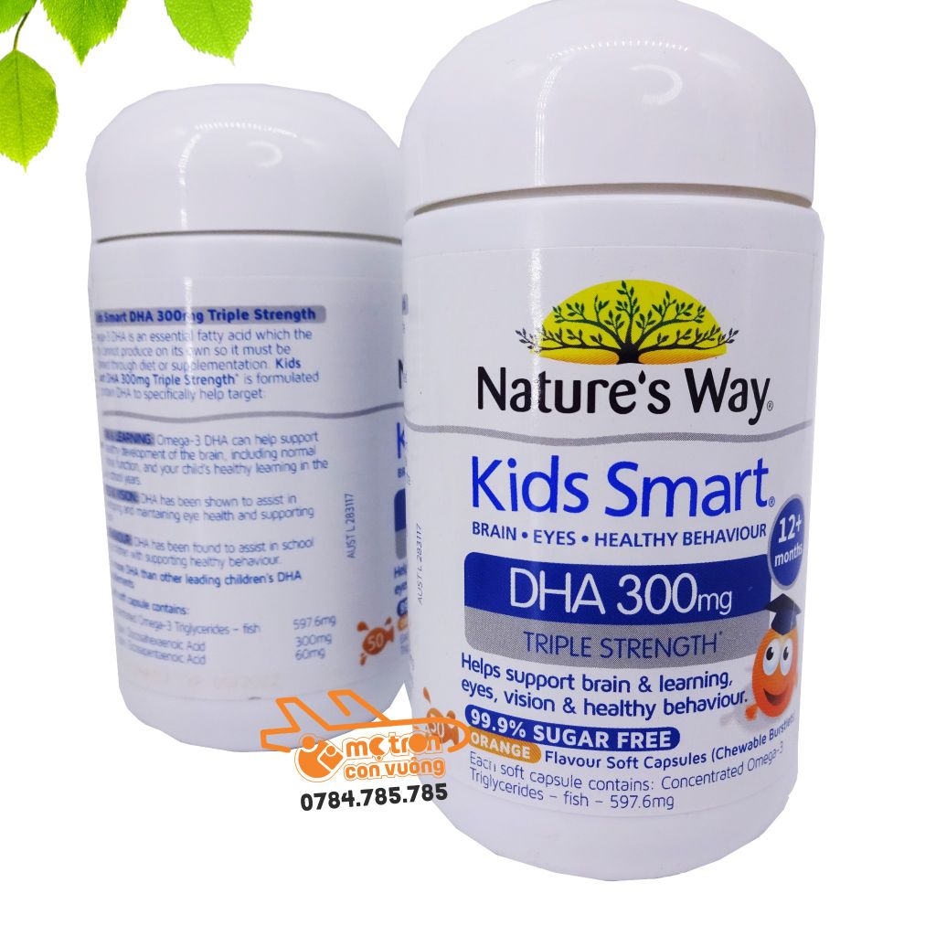 Kẹo Kids Smart bổ sung DHA 300mg 50 viên (1 tuổi+) – thegioihanghieuchobe