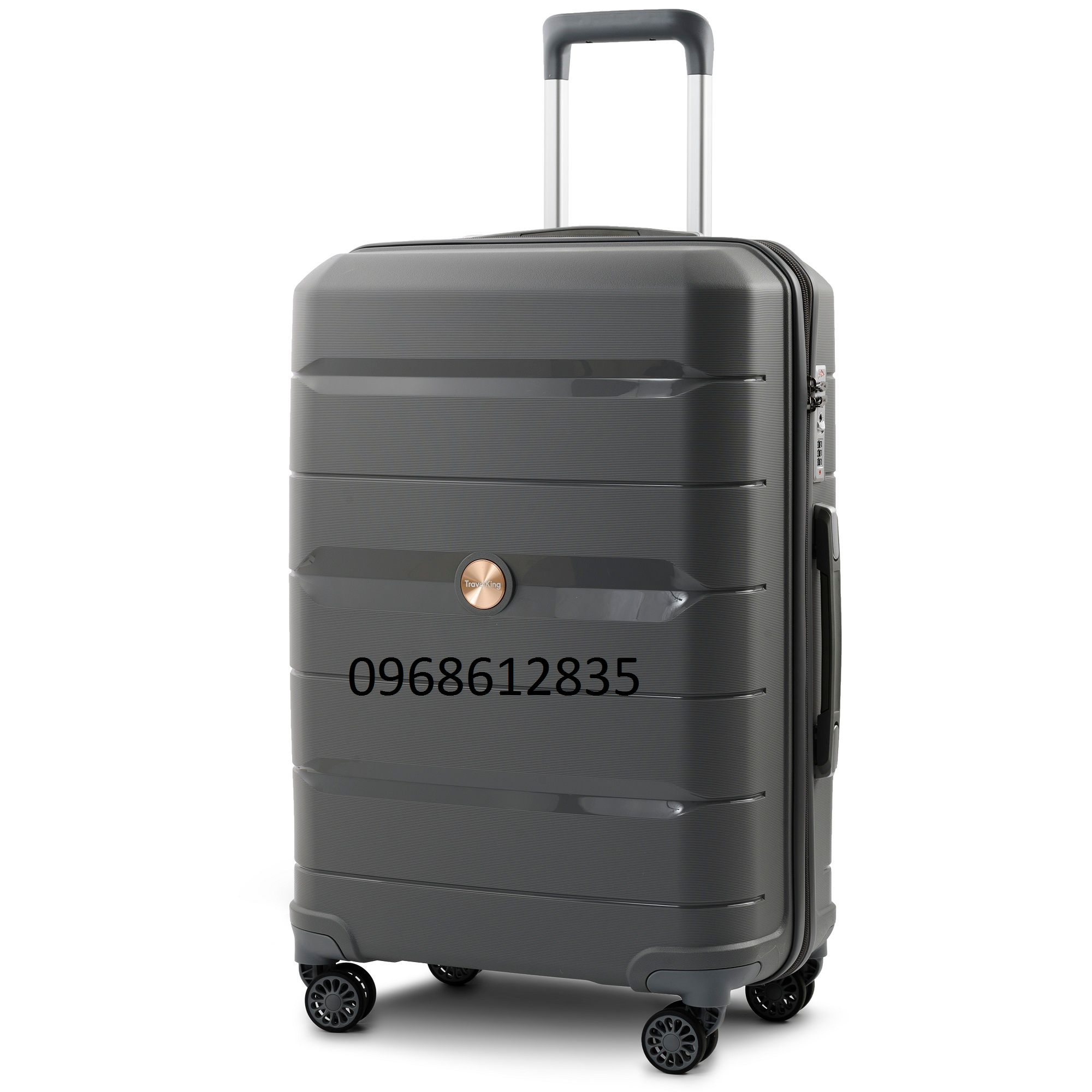 Vali Chống Bể 100% PP883 Size 24 Xám Chì – Balo Chính Hãng