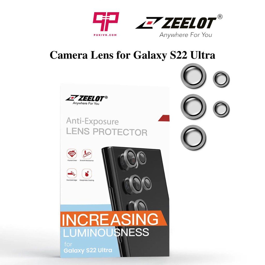 Viền Lens Camera Samsung Galaxy S22 Ultra Zeelot | Pukivn